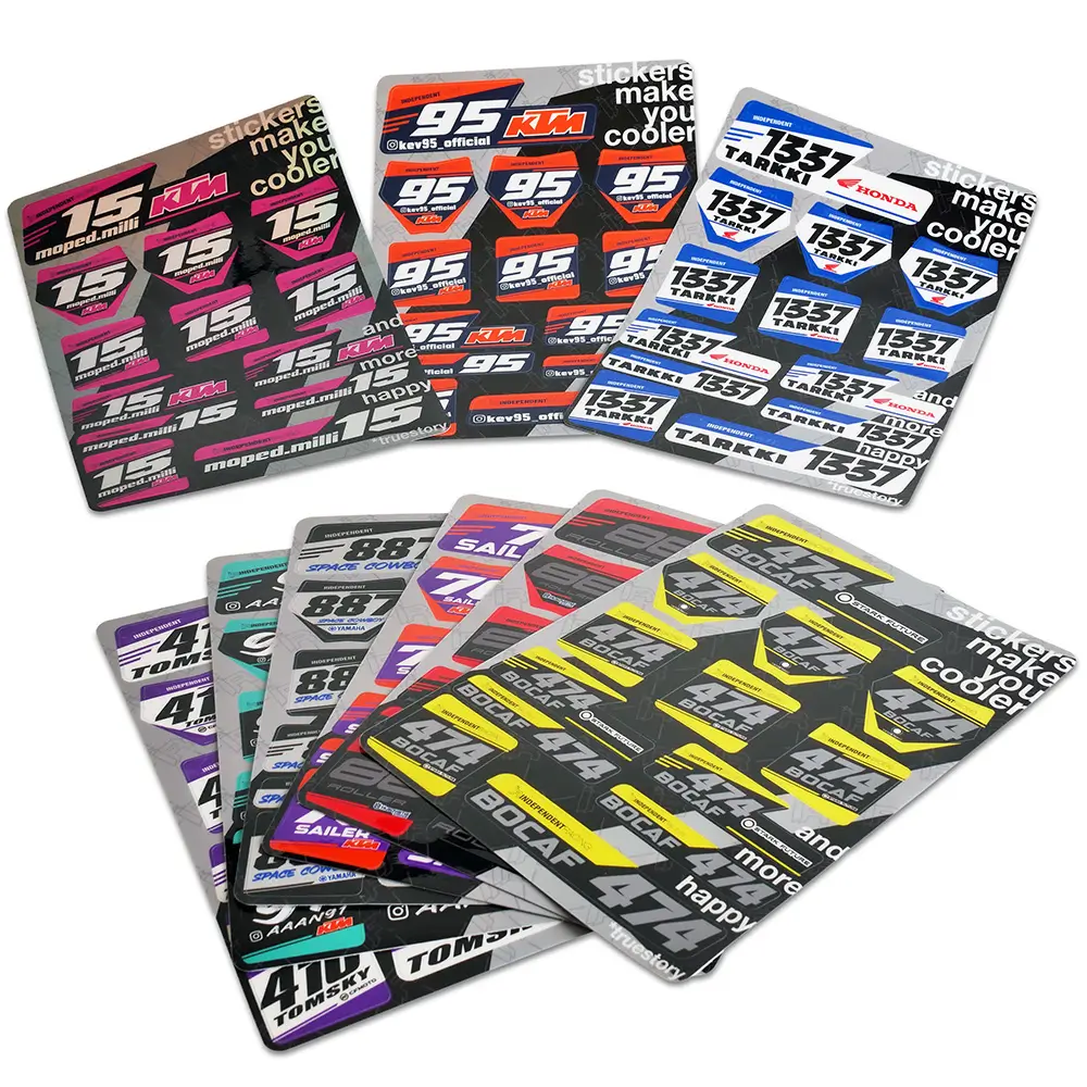 Rider ID Sticker Set Personalized for Helmets, Bikes & Gear